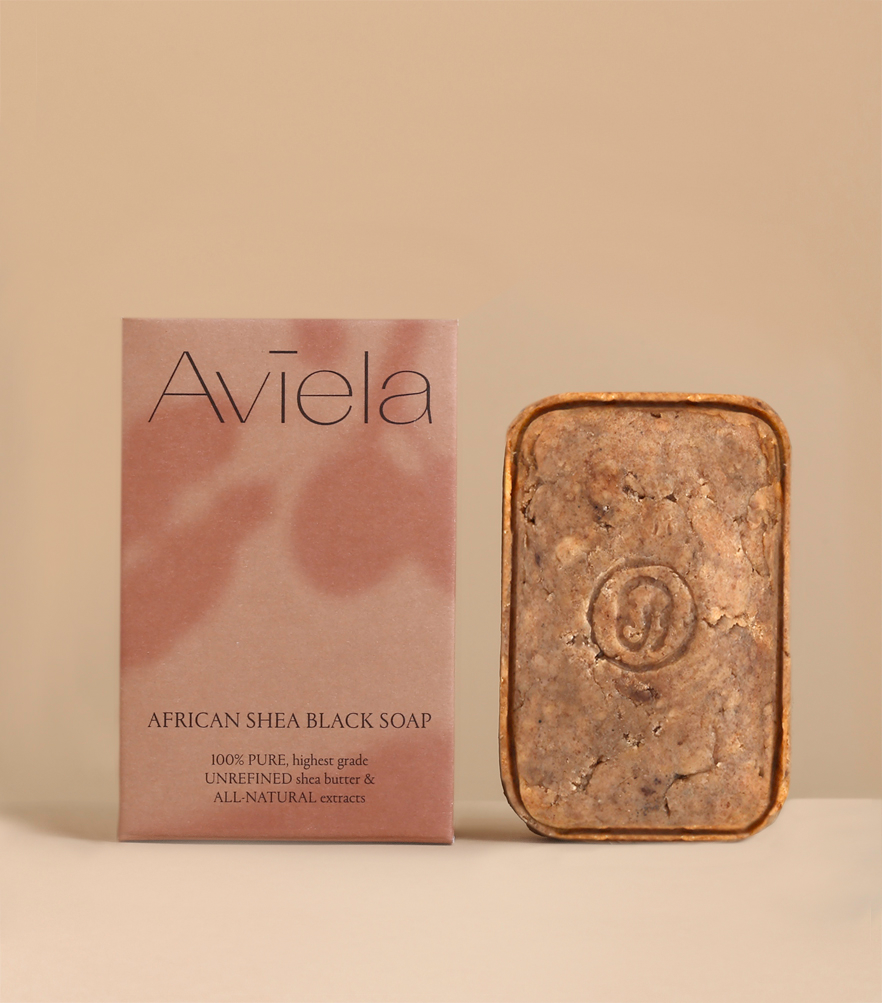 African Black Soap Shea Black Soap Moisturising UK Aviela Skincare
